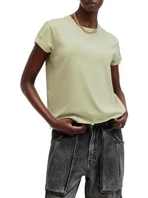 ALLSAINTS Anna Cotton Tee Earth Green