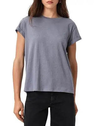 ALLSAINTS Anna Cotton Tee Lilac Grey