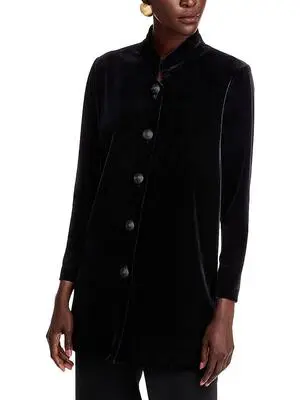 Caroline Rose Monique Velvet Shirt - Black