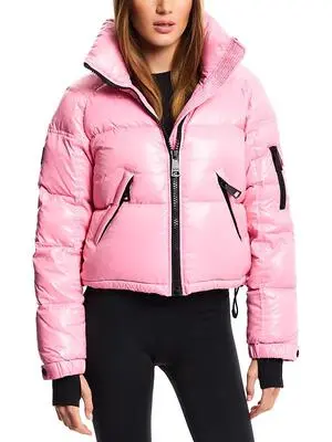 Sam. SAM. Freestyle Cropped Puffer Coat Bright Pink