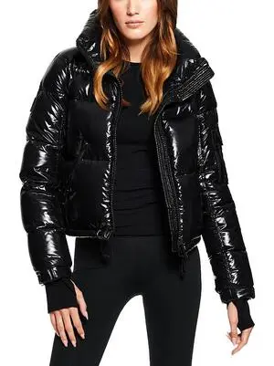 Sam. Freestyle Cropped Puffer Coat - Jet