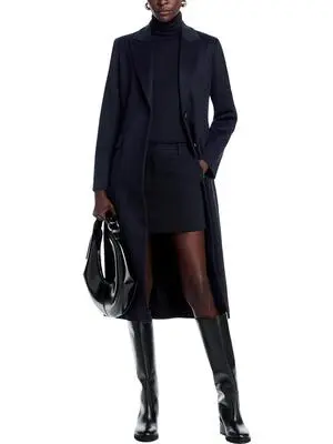 Cinzia Rocca Wool-cashmere Blend Coat - Black