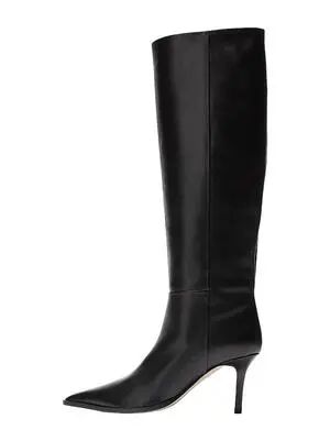 AeydĒ Tula Pointed Toe Mid Heel Boots - Black