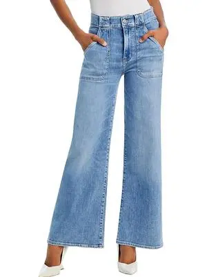 FRAME Modern Pocket High-rise Wide-leg Jeans - Carpenter