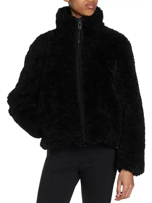 Moncler Bridoire Teddy Bomber Jacket - Black