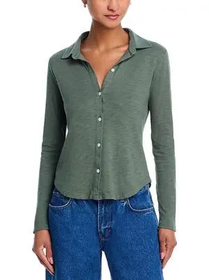 Bella Dahl Button Front Knit Top Fernwood