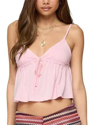 EDIKTED Babydoll Tank Top - Pink