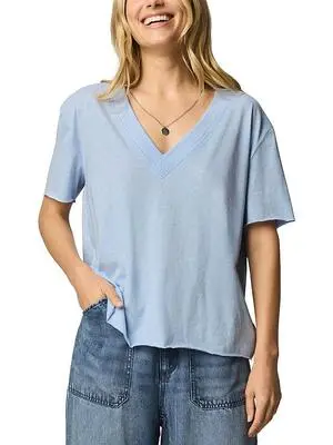 Splendid Kacey V-neck Tee - Sea Breeze