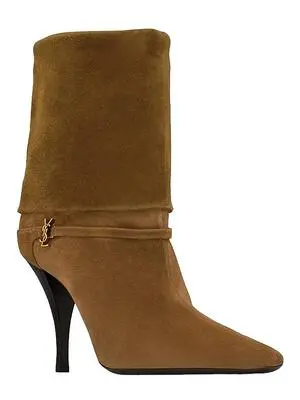 Saint Laurent Niki Ankle Booties Land Suede