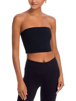 Splits59 Hazel Airweight Bandeau Crop Top - Black
