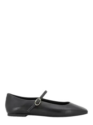 KENNETH COLE Jasper Buckled Flats Black Leather