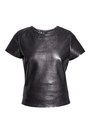 AS By DF Recycled Leather Tee - Black