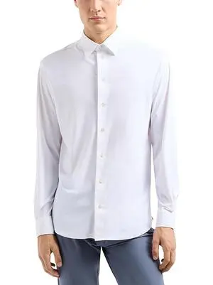 Emporio Armani Regular Fit Nylon Sport Shirt - Brilliant White