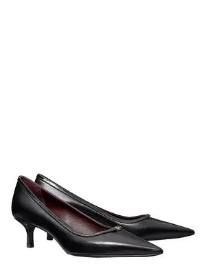 Tory Burch Double T Buckle Kitten Pumps Perfect Black