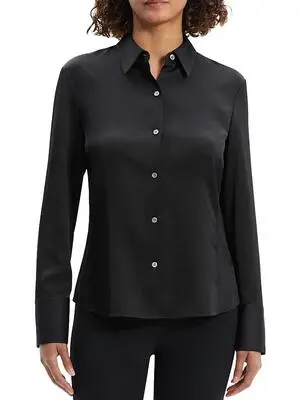 Theory Silk Blouse - Black