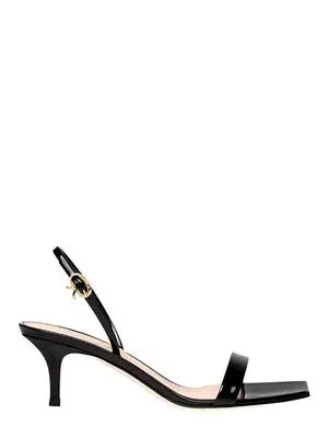 GIANVITO ROSSI Ribbon Kitten Sandals - Black Nappa Leather