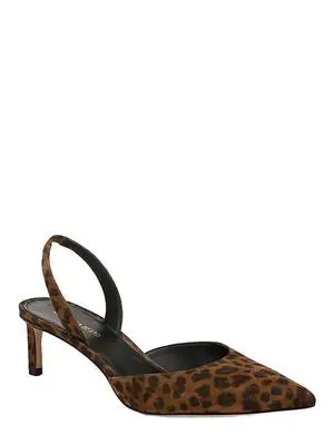 Veronica Beard Caroline Slingback Pumps Leopard