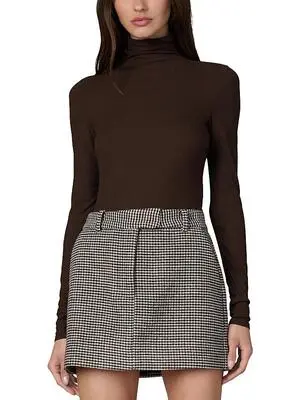 Joe's Jeans Ribbed Turtleneck Top - Dark Chocolate