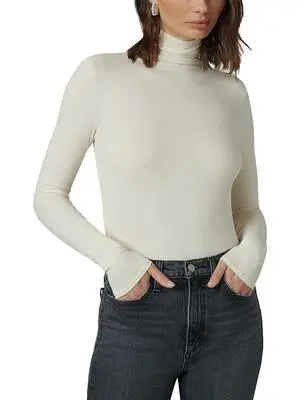 Joe's Jeans Ribbed Turtleneck Top - Milk