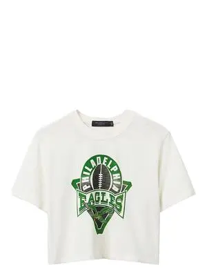 Junk Food Clothing Nfl Philadelphia Eagles Crop Tee - White