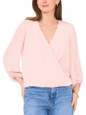 Vince Camuto Crossover Top - Sepia Rose