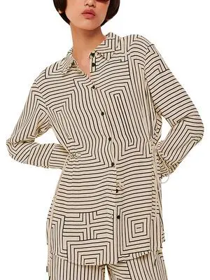 Whistles Angled Stripes Shirt - Ivory/multi