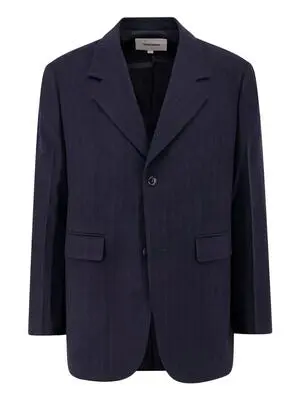 TONYWACK Wool Striped Blazer - Blue