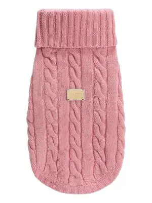 Dolce & Gabbana Wool Dog Sweater - Pink
