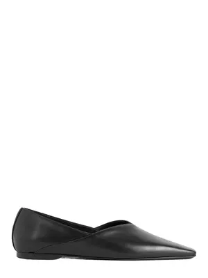 TOTEME Nappa Leather Slipper Flats - Black