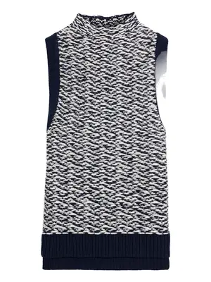 3.1 Phillip Lim Jacquard-knit Wool Vest - Navy