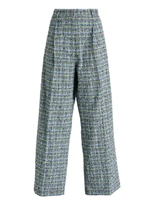 Stine Goya Jesabelle Houndstooth Tweed Pants - Midnight Blue
