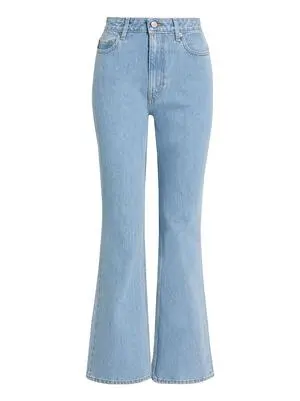 GANNI Betzy High-rise Flared Jeans - Light Denim
