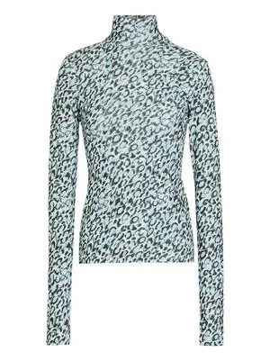 Nanushka Leopard-print Turtleneck Top - Animal Print