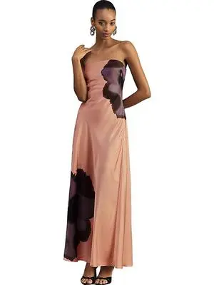 HUTCH Strapless Column Maxi Dress - Pink