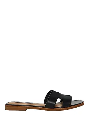 Pink Steve Madden Hadyn Leather Sandals - Black