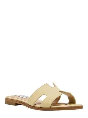 Pink Steve Madden Hadyn Leather Sandals - Yellow