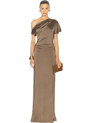 Tove Inez Dress - Natural Brown