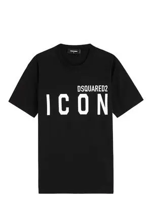 Dsquared2 Icon Logo-print Cotton T-shirt - Black