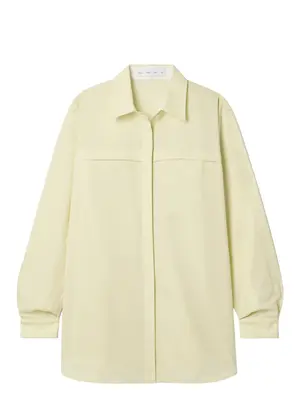 Proenza Schouler White Label Rose Wool-blend Twill Shirt - Yellow