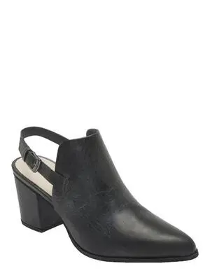 CHOCOLAT BLU Eldorado Slingback Mule - Black Leather