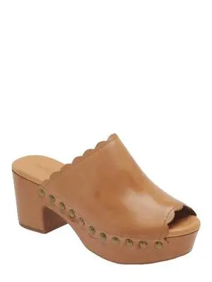 CHOCOLAT BLU Platform Slide Sandal - Tan Leather