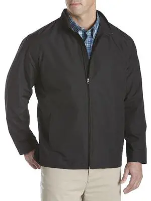 HARBOR BAY BY DXL Big & Tall Water- & Wind-resistant Bomber - Black