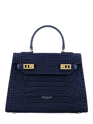 TEDDY BLAKE Kim Croco 14 Shoulder Bag - Dark Blue