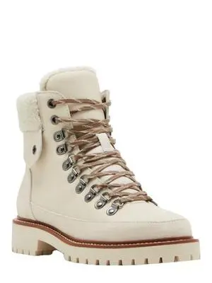 Blondo Natasia Waterproof Boots - Bone Leather/ Fabric