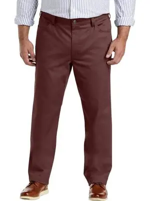 OAK HILL PREMIUM BY DXL Straight-fit Tech Pants - Bitter Chocolate