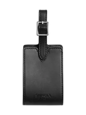 Shinola Leather Luggage Tag - Black