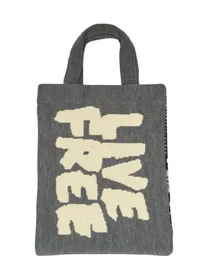 Comme Des Garçons Live Free Tote Bag - Grey