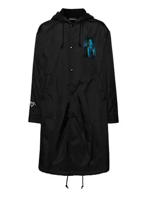 UNDERCOVERISM Graphic Print Hooded Parka - Black