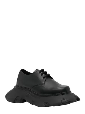 Comme Des Garçons X Phileo Leather Derby Shoes - Black