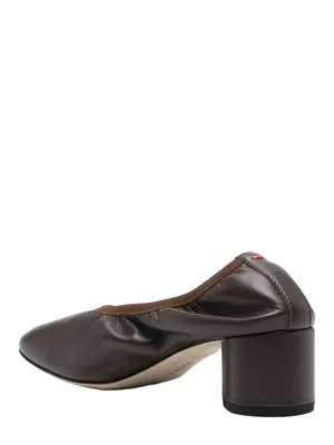 AeydĒ 45mm Leather Pumps - Brown